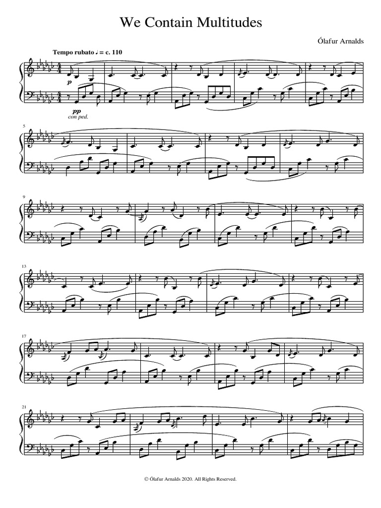Lafur Arnalds - We Contain Multitudes | PDF | Elements Of Music ...
