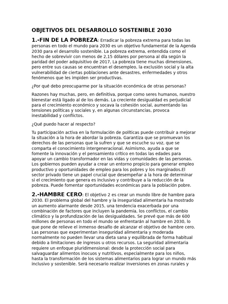 Agenda 2030 Desarrollo Sotenible | PDF | Energía renovable | Pobreza