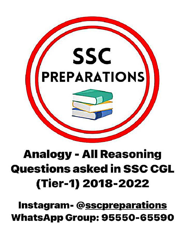 Analogy - All Reasoning PYQs Asked in SSC CGL 2018-22 | PDF