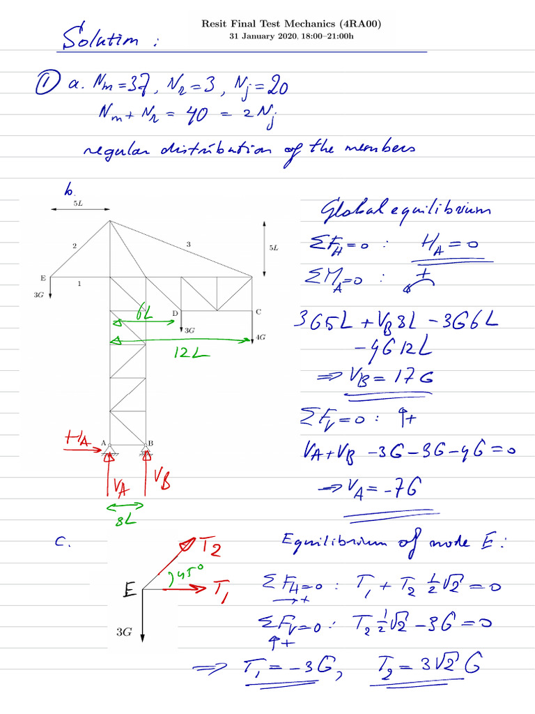Solution31012020-U | PDF | Mechanical Engineering | Mechanics