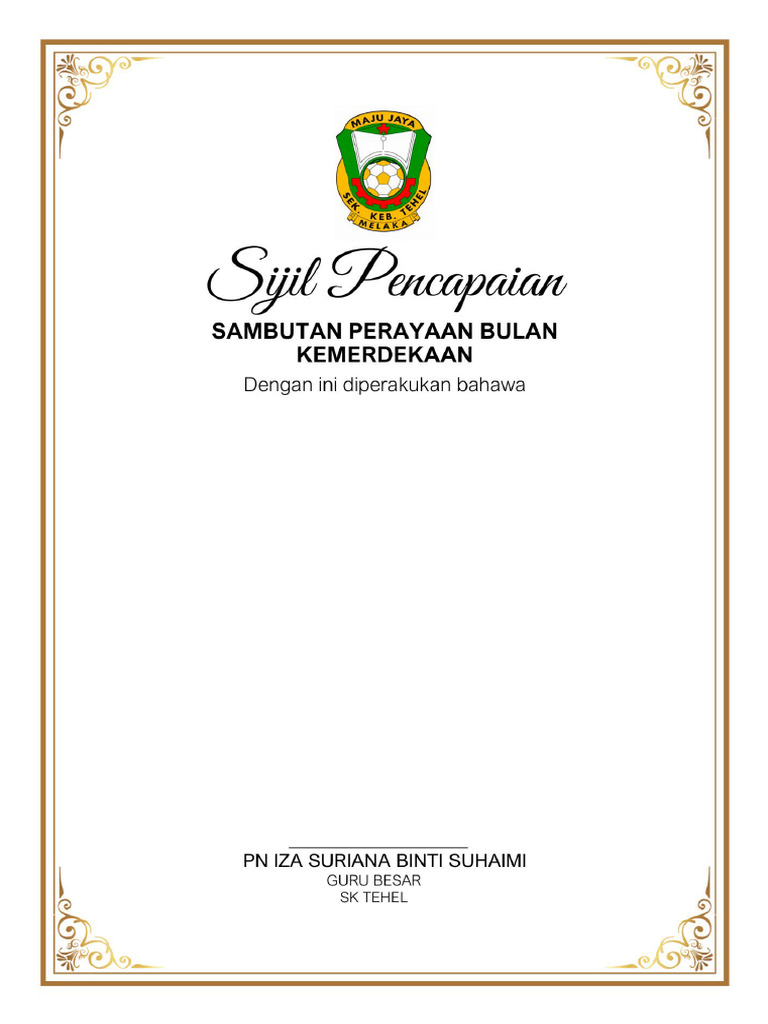 Sijil Merdeka Kosong | PDF