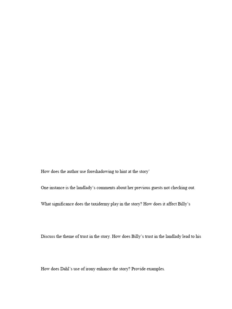 The Landlady Answers - 1 | PDF | Psychological Concepts | Psychology