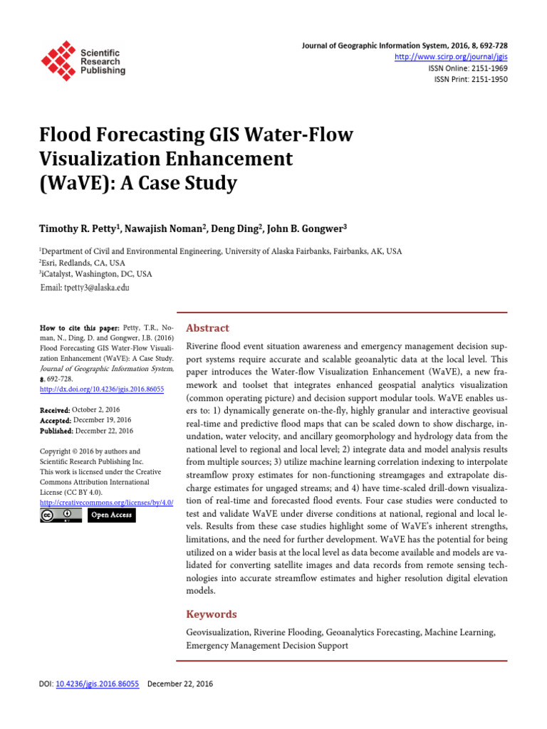 Flood Forecasting GIS Water-Flow | PDF | Flood | Lidar