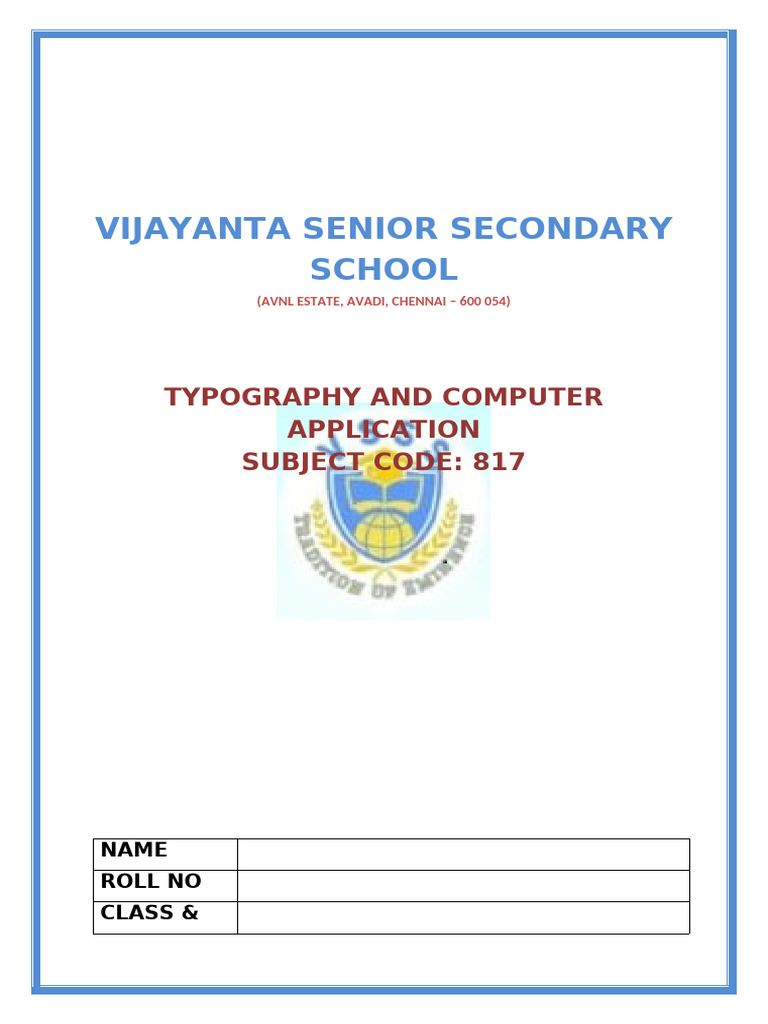 Typo Front Page | PDF