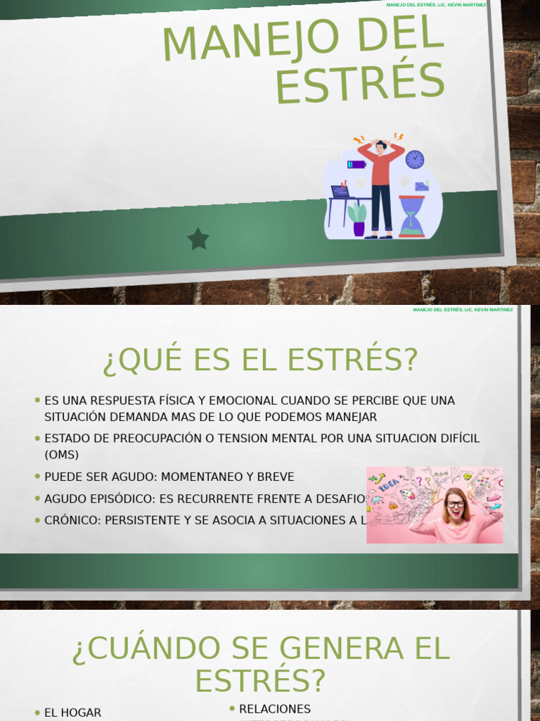 Manejo Del Estrés | PDF | Estrés (biología) | Las emociones