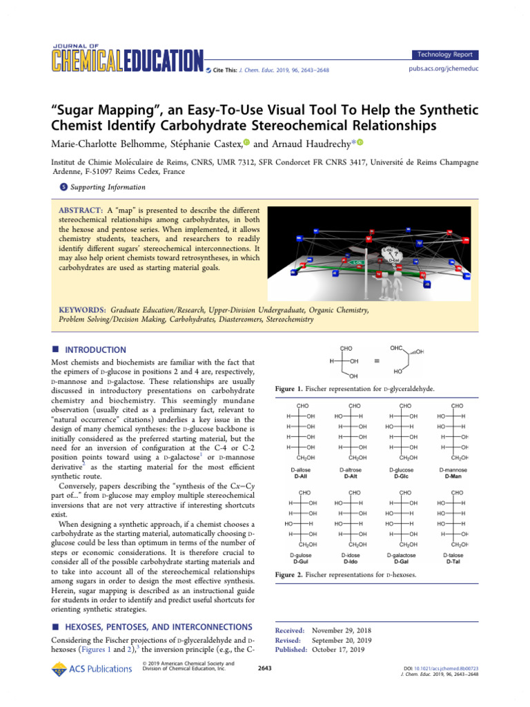 Sugar Map - Handout | PDF | Glucose | Carbohydrates