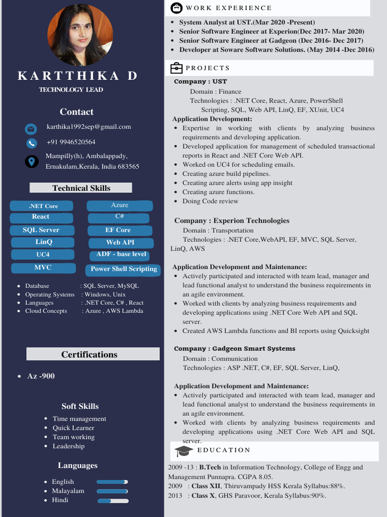 Karthika Resume (1) | PDF | Language Integrated Query | Software