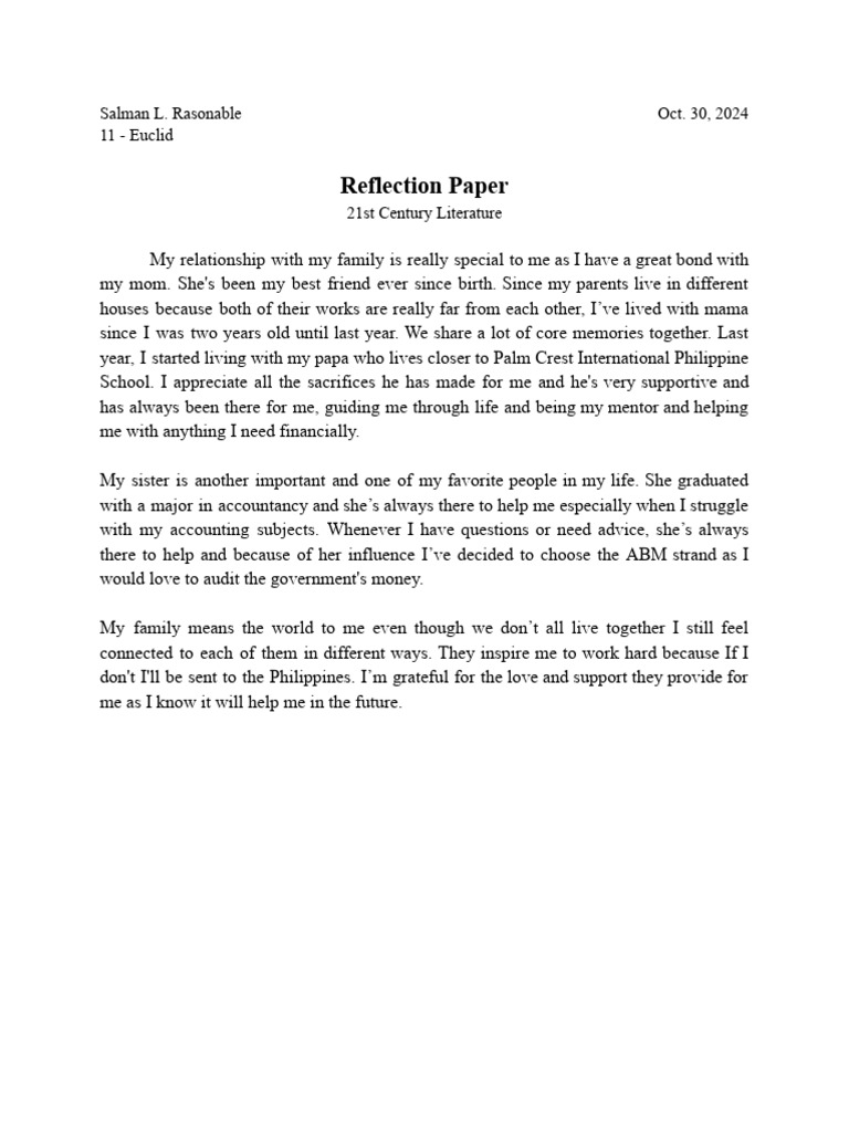 Reflection Paper | PDF