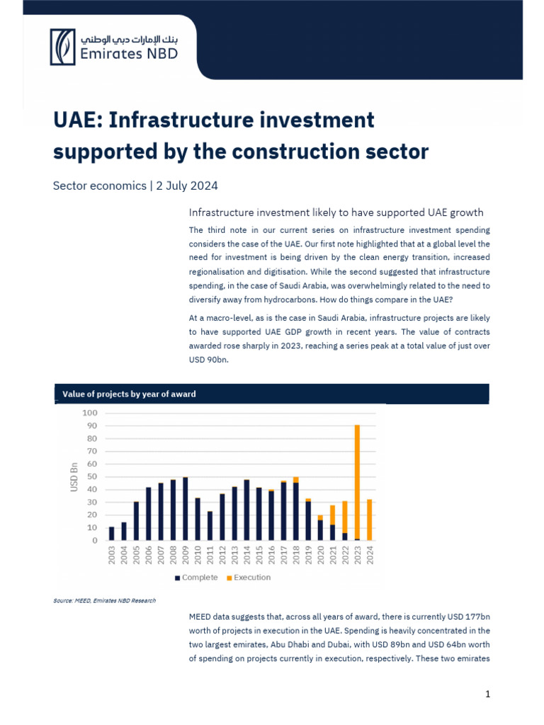 UAE Infrastructure Investment Overview | PDF | United Arab Emirates | Dubai