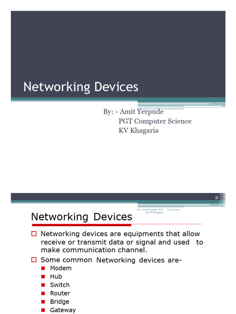 networking devices | PDF | Computer Network | Network Interface Controller