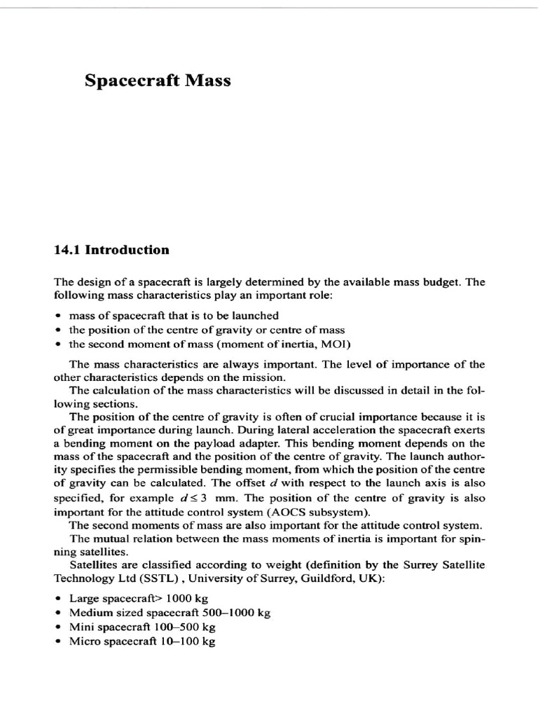 UNIT 3 Spacecraft Structure | PDF