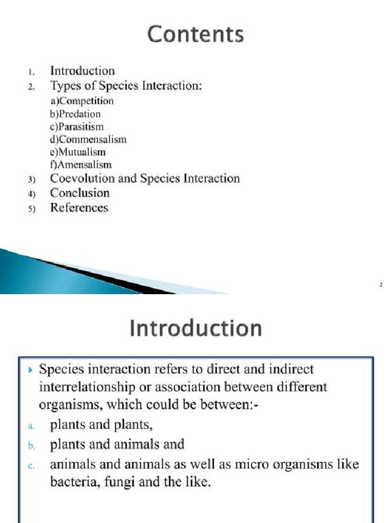 Species Interactions | PDF
