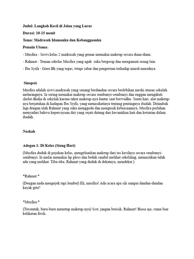 NASKAH FILM PENDEK 2024 | PDF