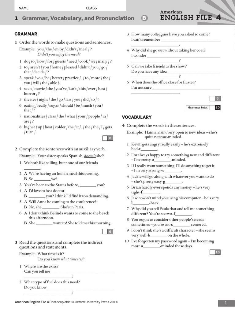 American English File 4 Overview | PDF | Career & Growth | Language ...
