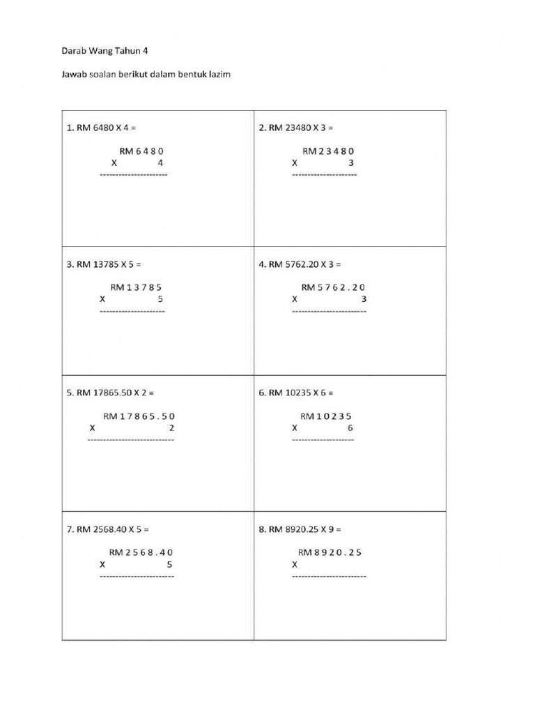 Darab Wang Tahun 4 | PDF