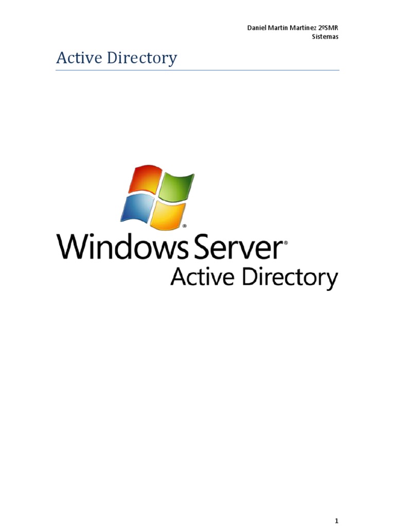 Tutorial Active Directory | PDF | sistema de nombres de dominio | Directorio Activo