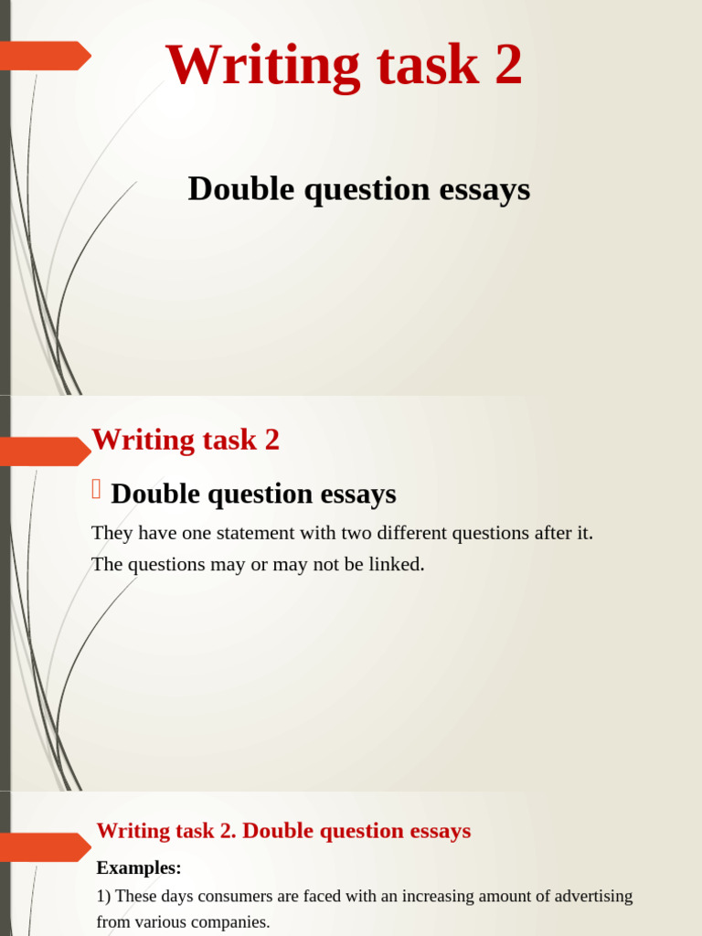 Double Question Essay Writing Guide | PDF | Renewable Energy | Wind Power
