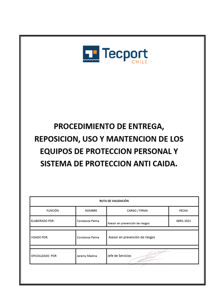 Procedimiento Uso de Epp | PDF