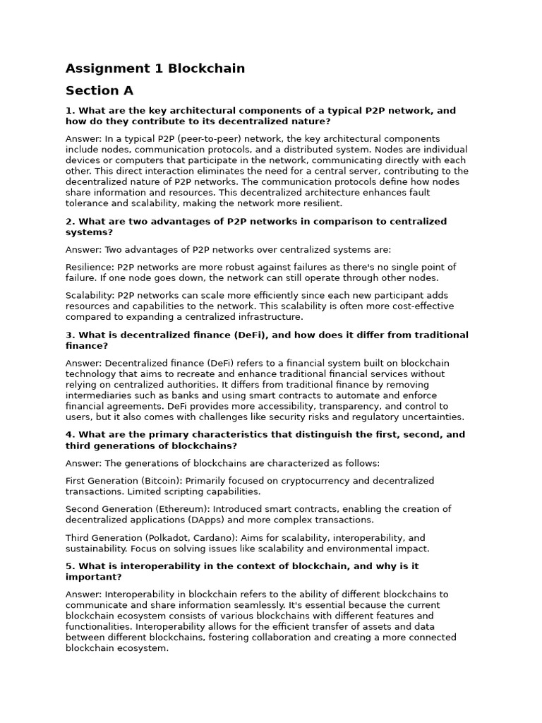 blockchain 1 | PDF | Peer To Peer | Computer Network