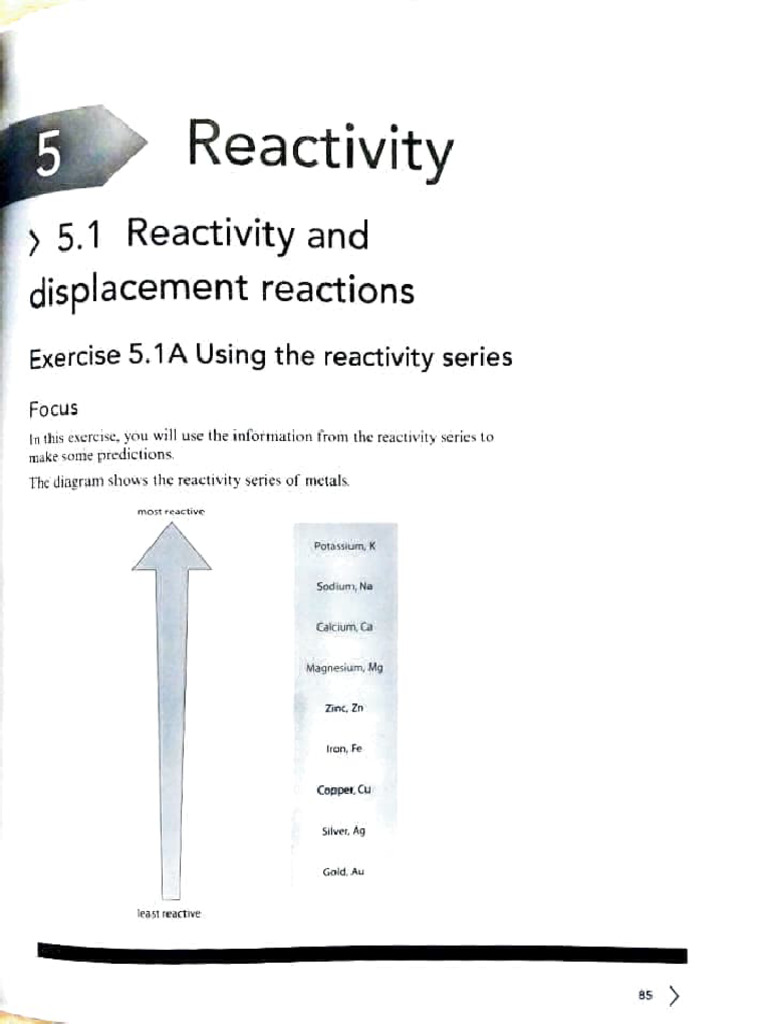 Y9 Science HW | PDF | Magnesium | Zinc