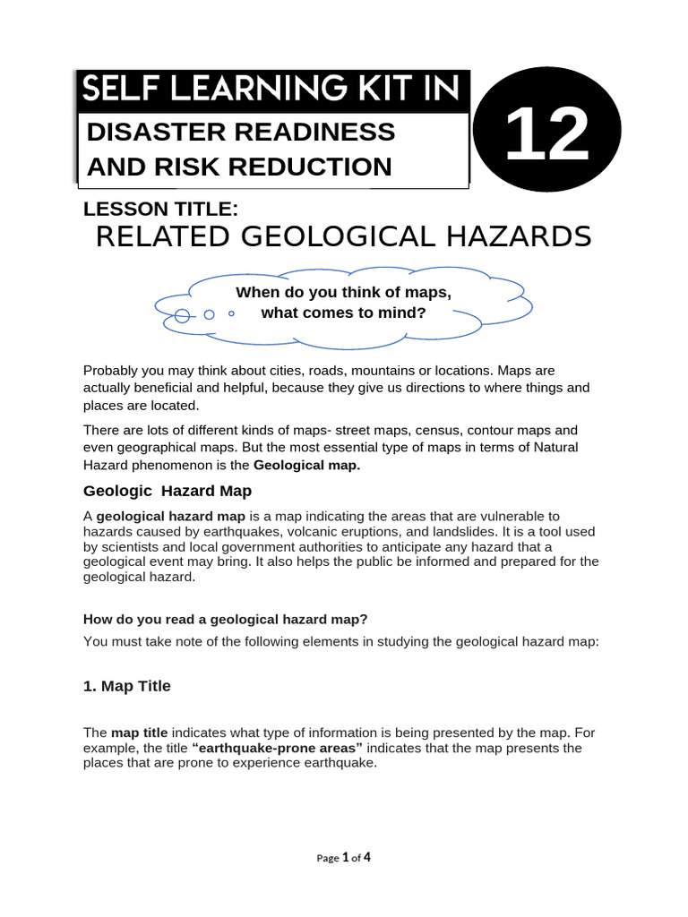 DRRR q2 Week 2 Lecture Note 2a | PDF | Hazards | Volcano