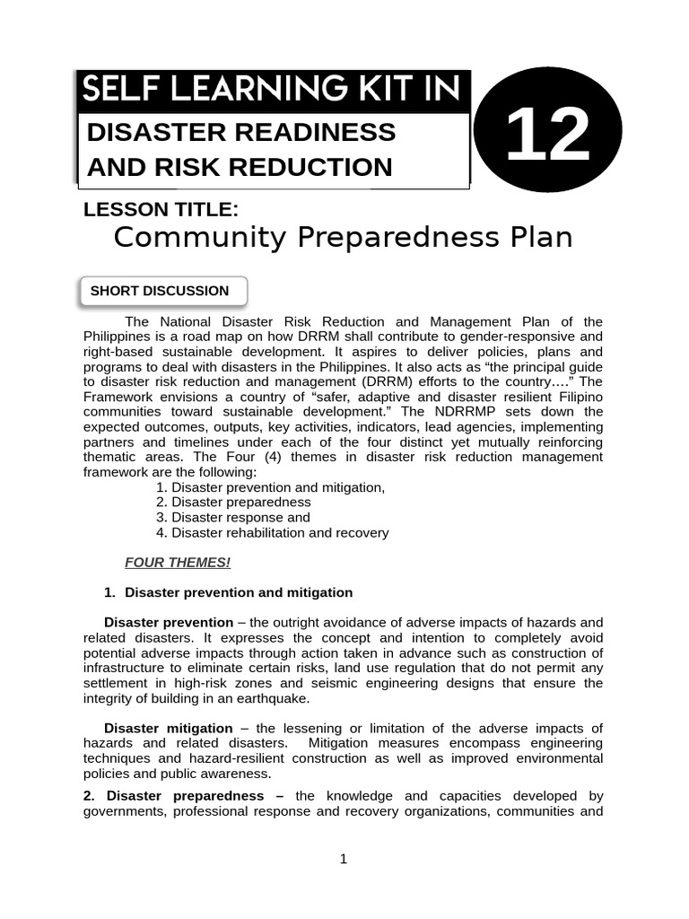 DRRR q2 Week 7 Lecture Note 7b | PDF | Emergency Management | Disaster ...