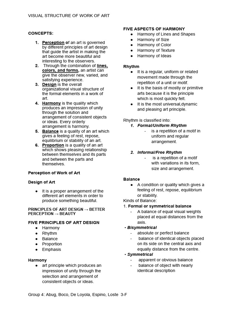 Group 3 - Chapter-4-Topic-Outline-And-Hand-Out | PDF | Composition (Visual Arts)