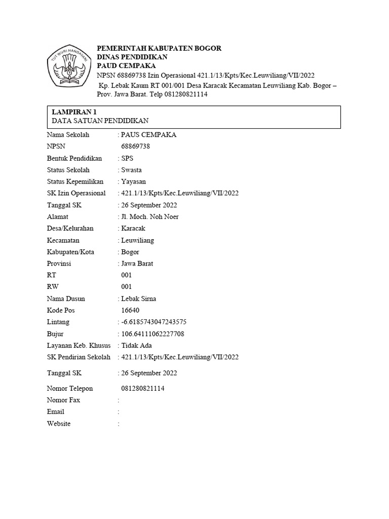 Profil PAUD CEMPAKA | PDF