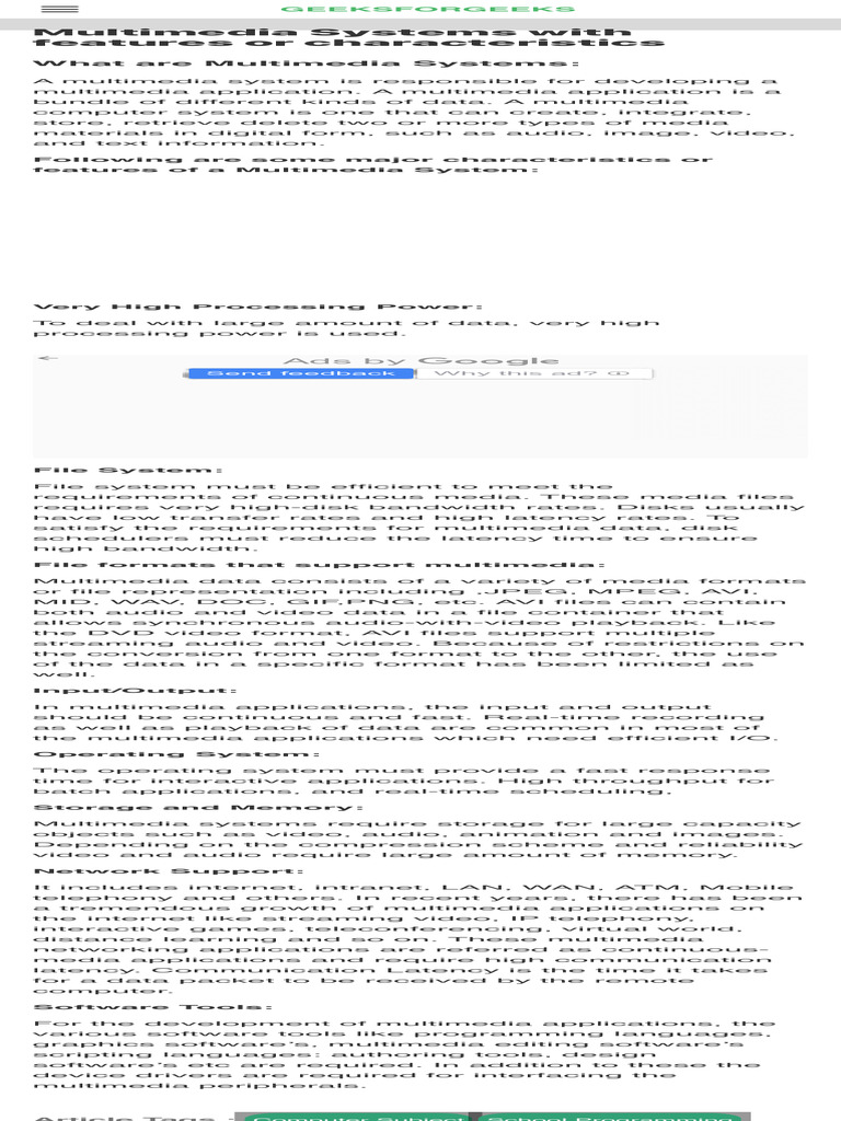 Overview of Multimedia Systems | PDF | Computer Network | Multimedia