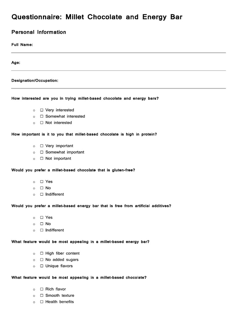 BST Question Naire | PDF