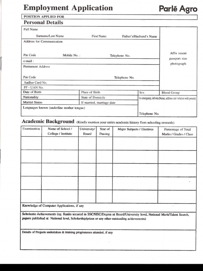 Employment Application | PDF