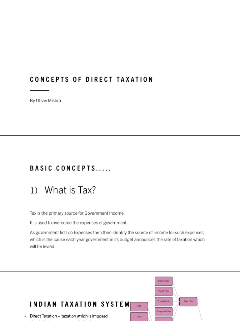 Direct Taxation | PDF | Taxes | Direct Tax