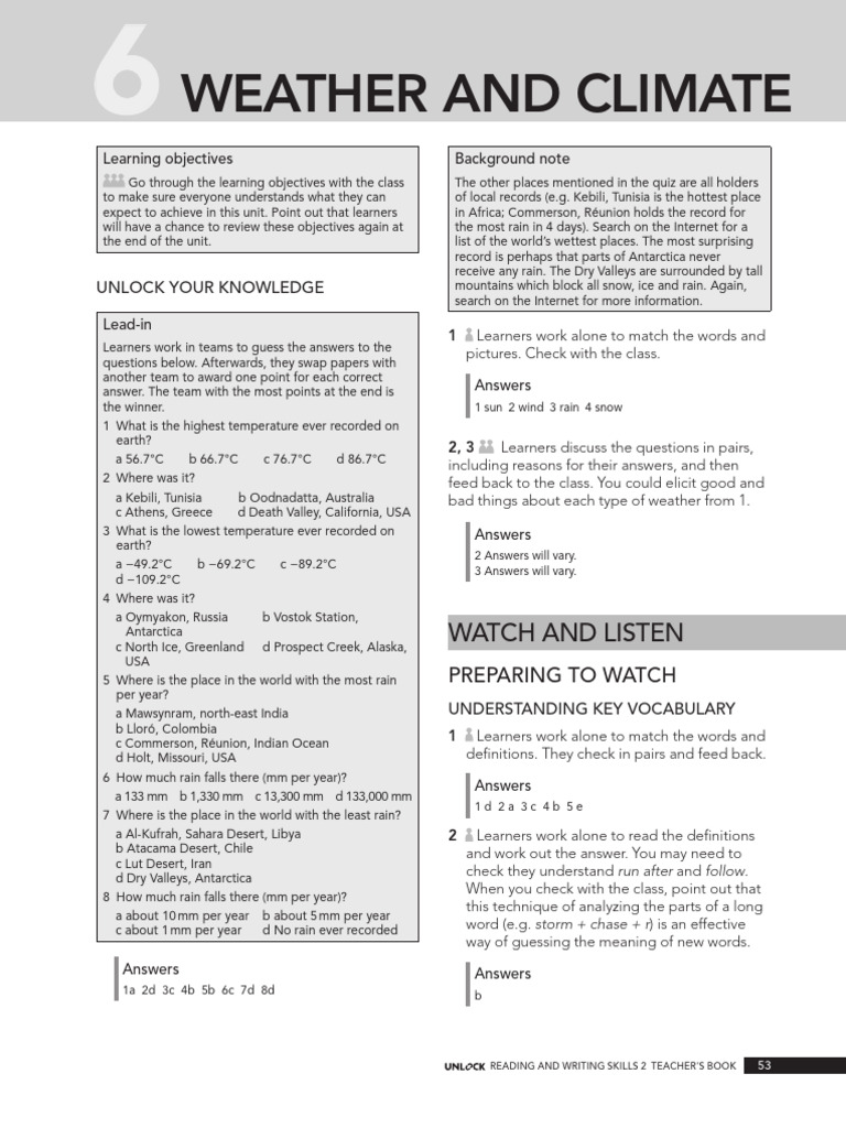 Weather & Climate Teaching Guide | PDF | Tornadoes | Sahara