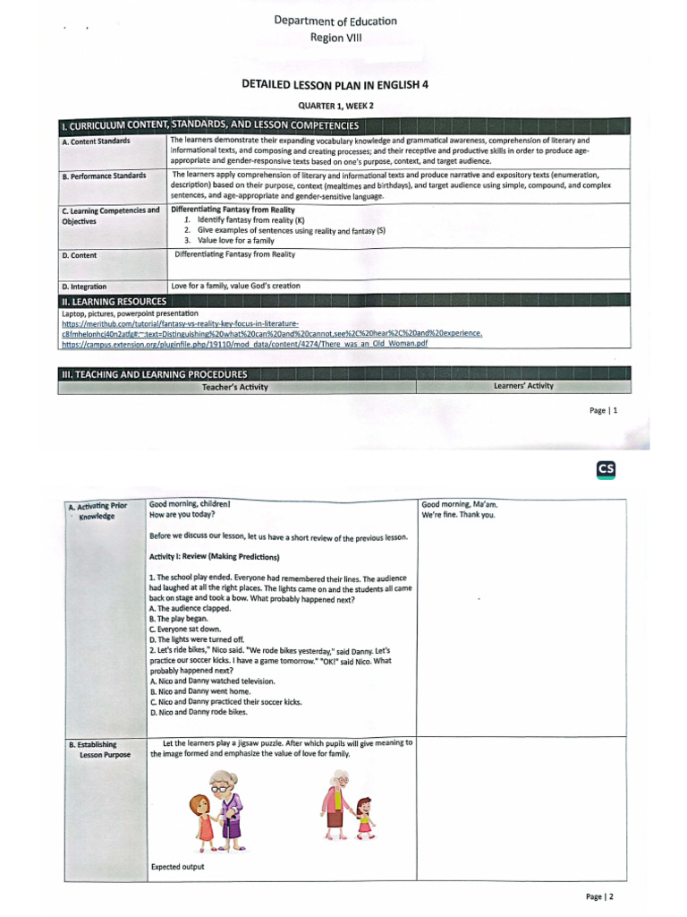 MATATAG LP in English 4 | PDF