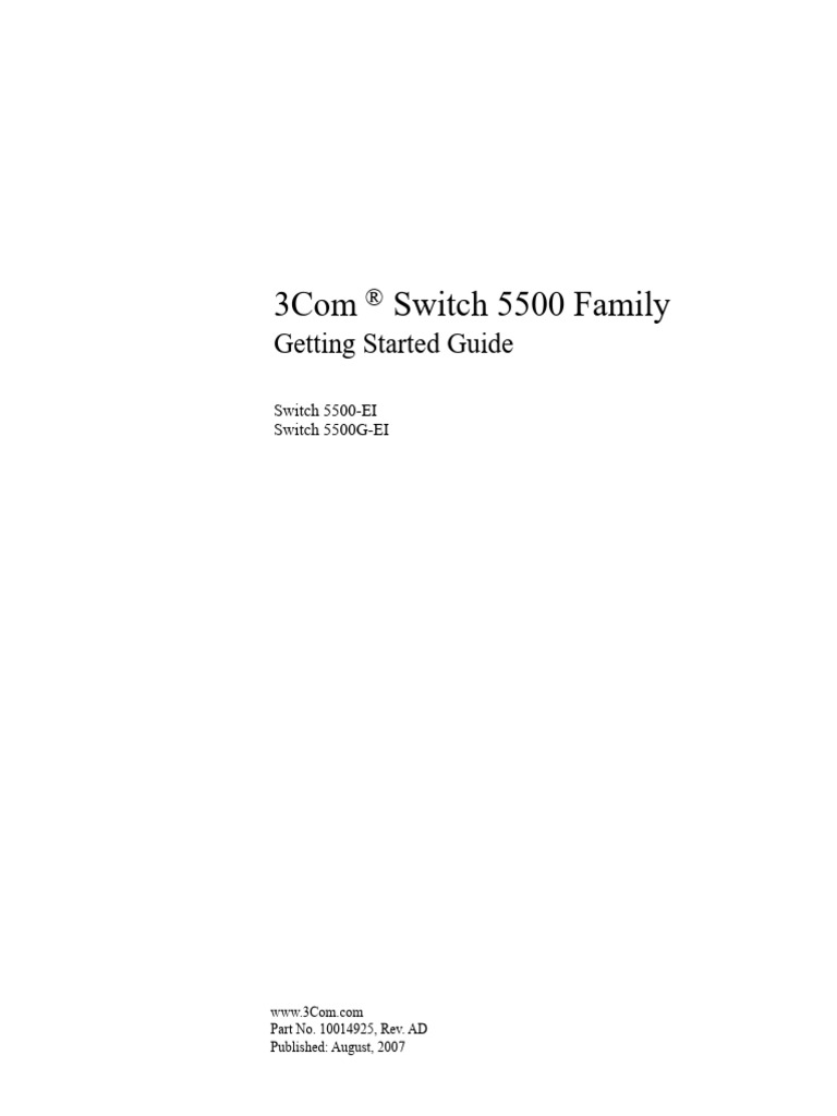 Manual de Usuario 3com 5500-EI (151 Páginas) | PDF