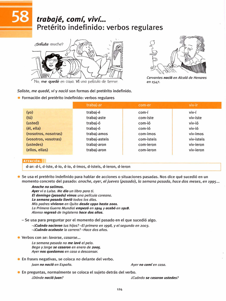 Pretérito Indefinido. Nivel A1-A2 PDF | PDF | Imperio Inca