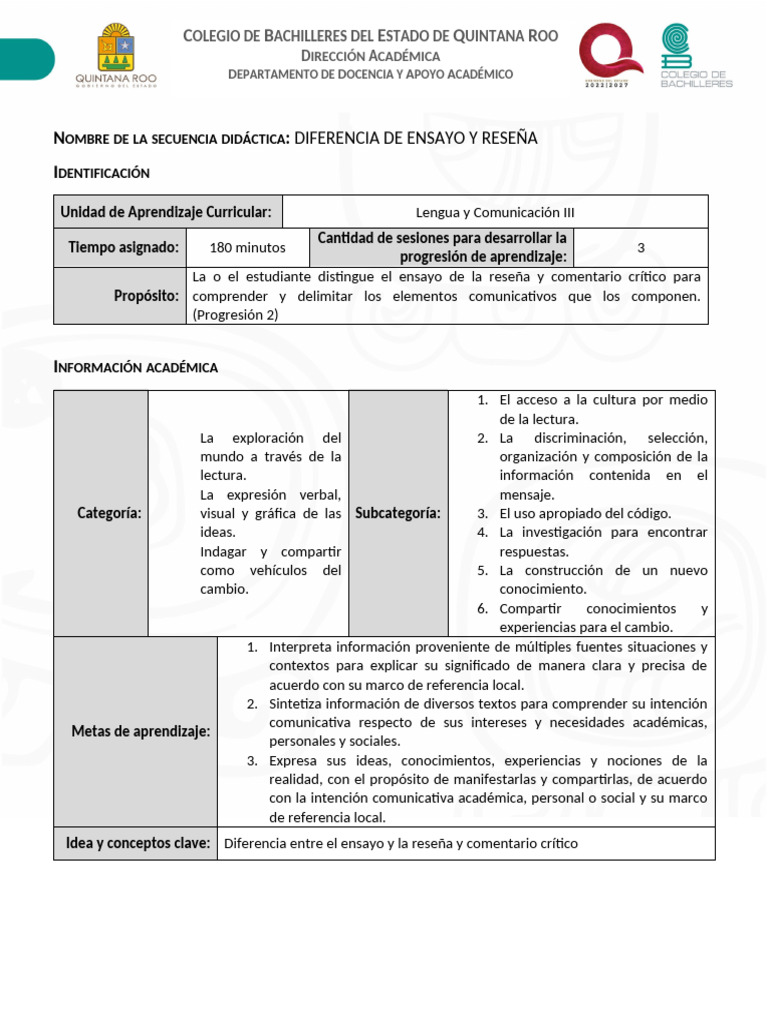 Progresión 2 | PDF | Ensayos | Enseñando