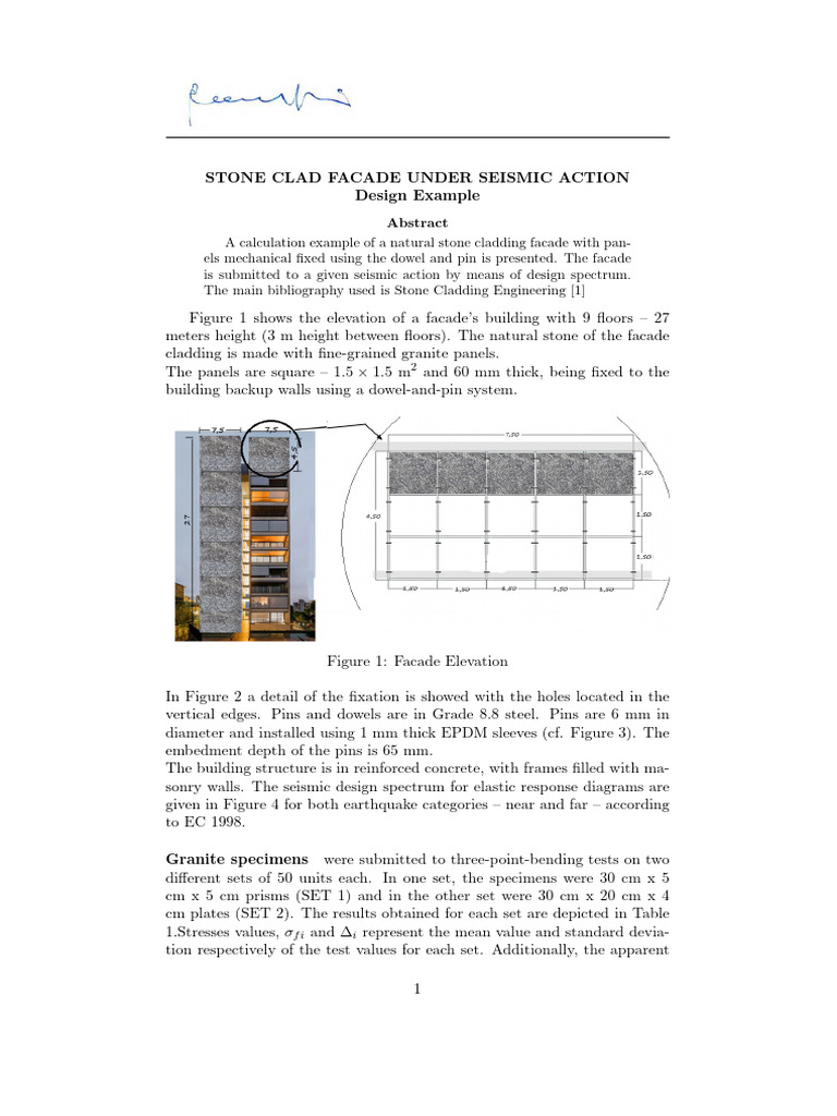 Seismic Design of Stone Clad Facades | PDF | Buckling | Mechanical ...