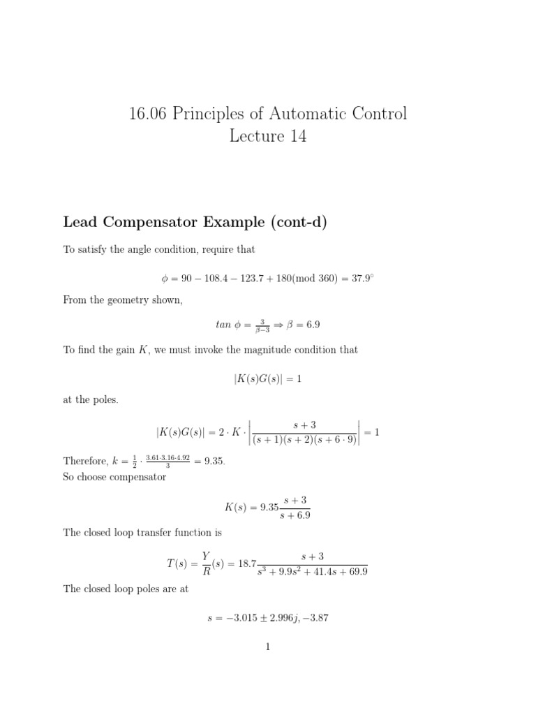 MIT16 06F12 Lecture 14 | PDF | Applied Mathematics | Electrical Engineering