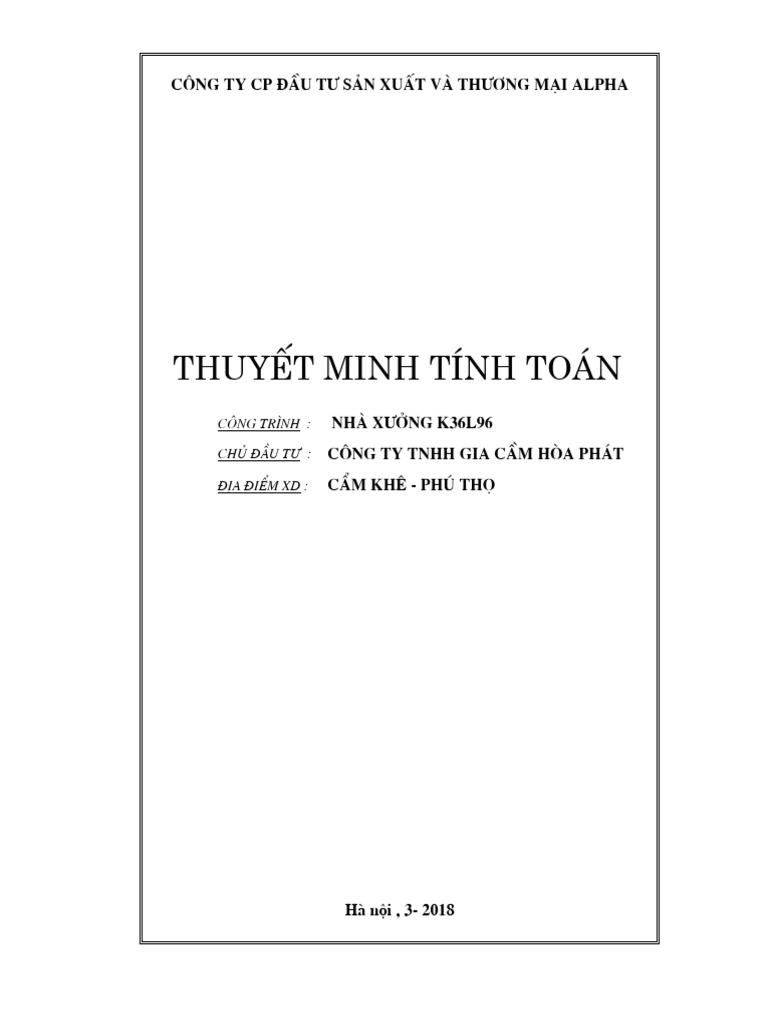 Thuyet Minh K36 (Hoa Phat) | PDF