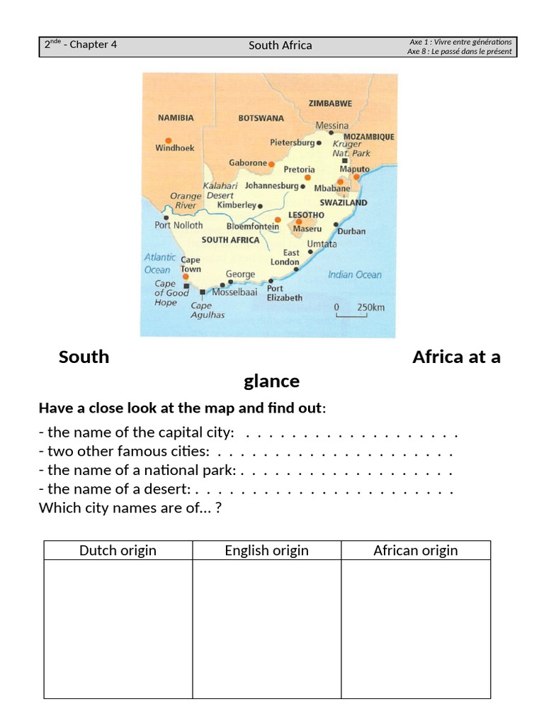 South Africa: Cities and Geography Insights | PDF