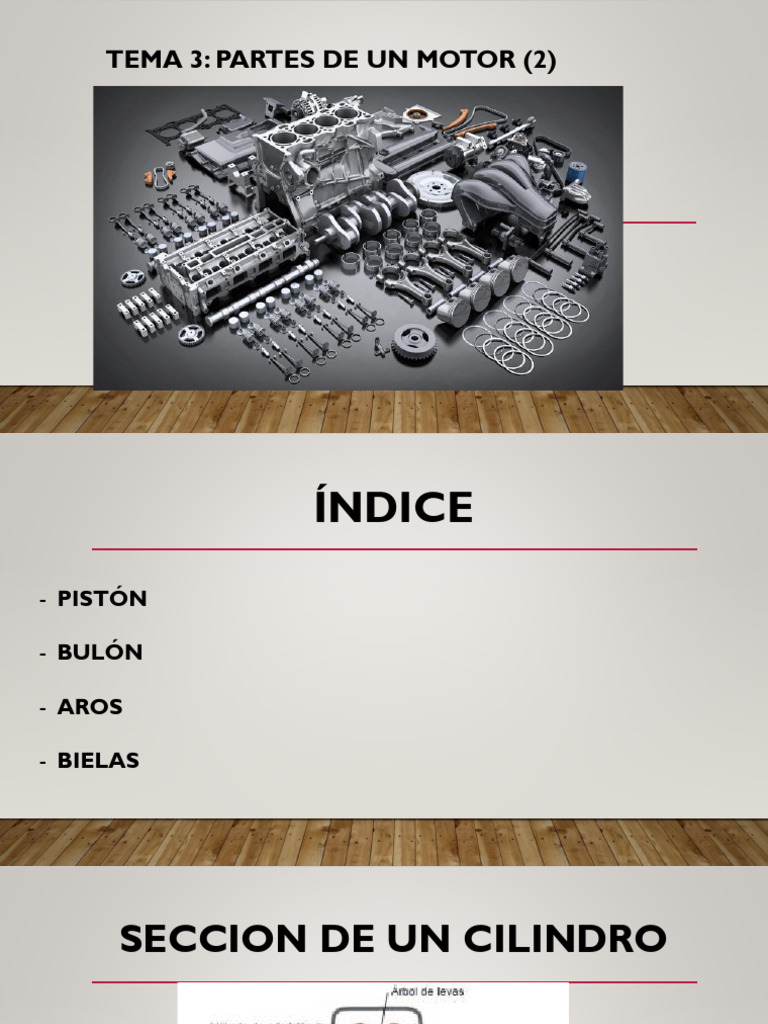 TEMA 3 - PARTES DEL MOTOR II PISTON, BULON, AROS Ver 1 | PDF | Pistón ...