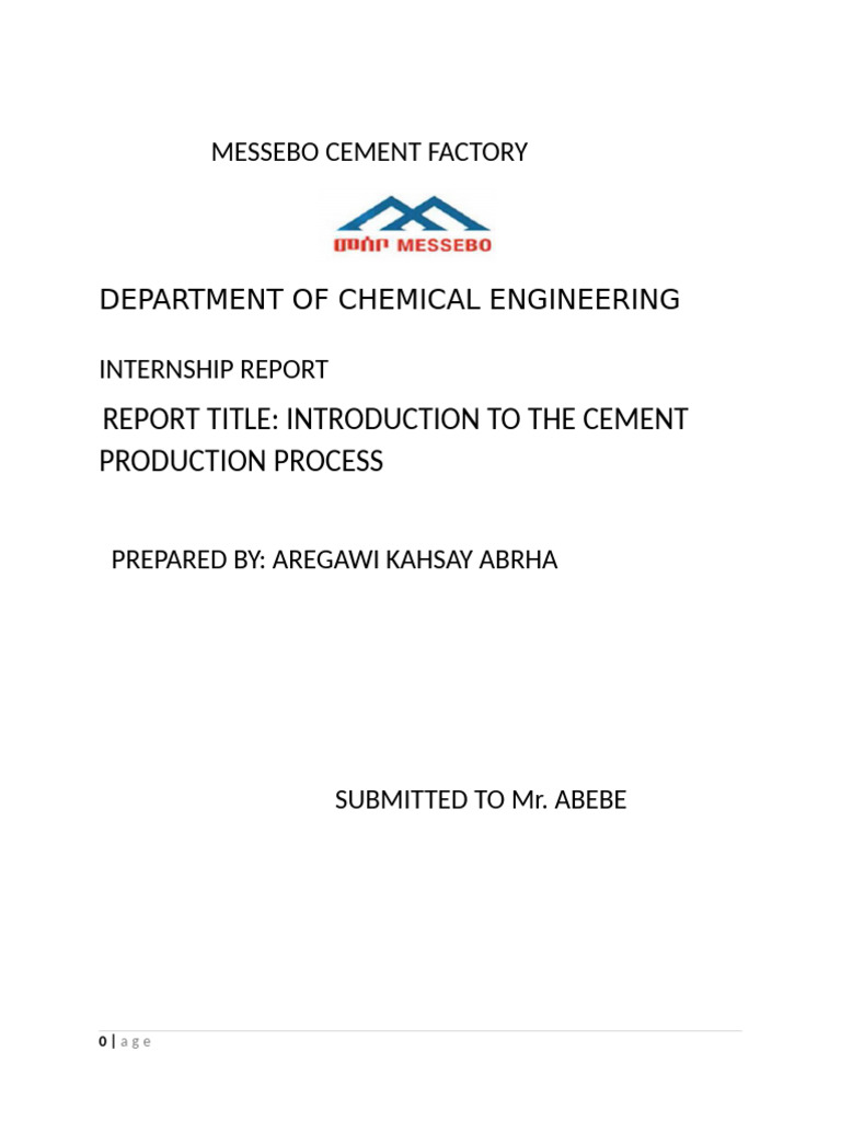 Messebo Cement Production Overview | PDF | Cement | Combustion