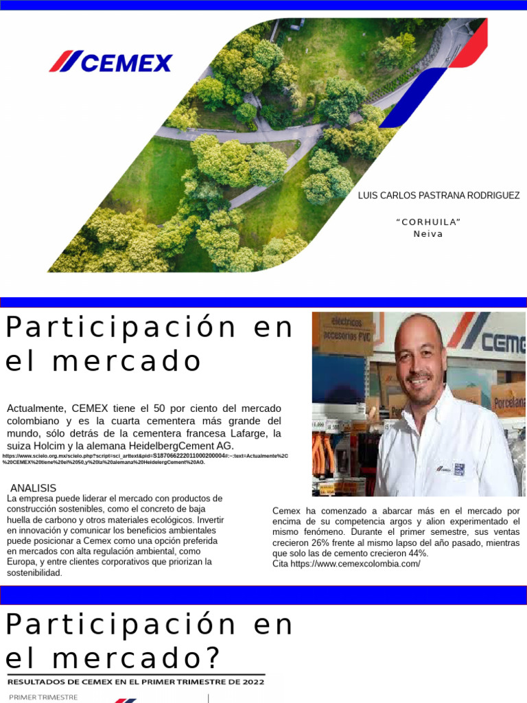 Historia y crecimiento de Cemex Colombia | PDF | Business | Portafolio ...