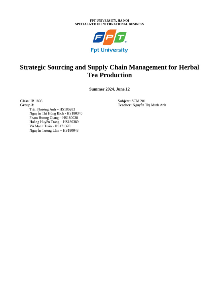 SCM Report GA | PDF | Drink | Brand