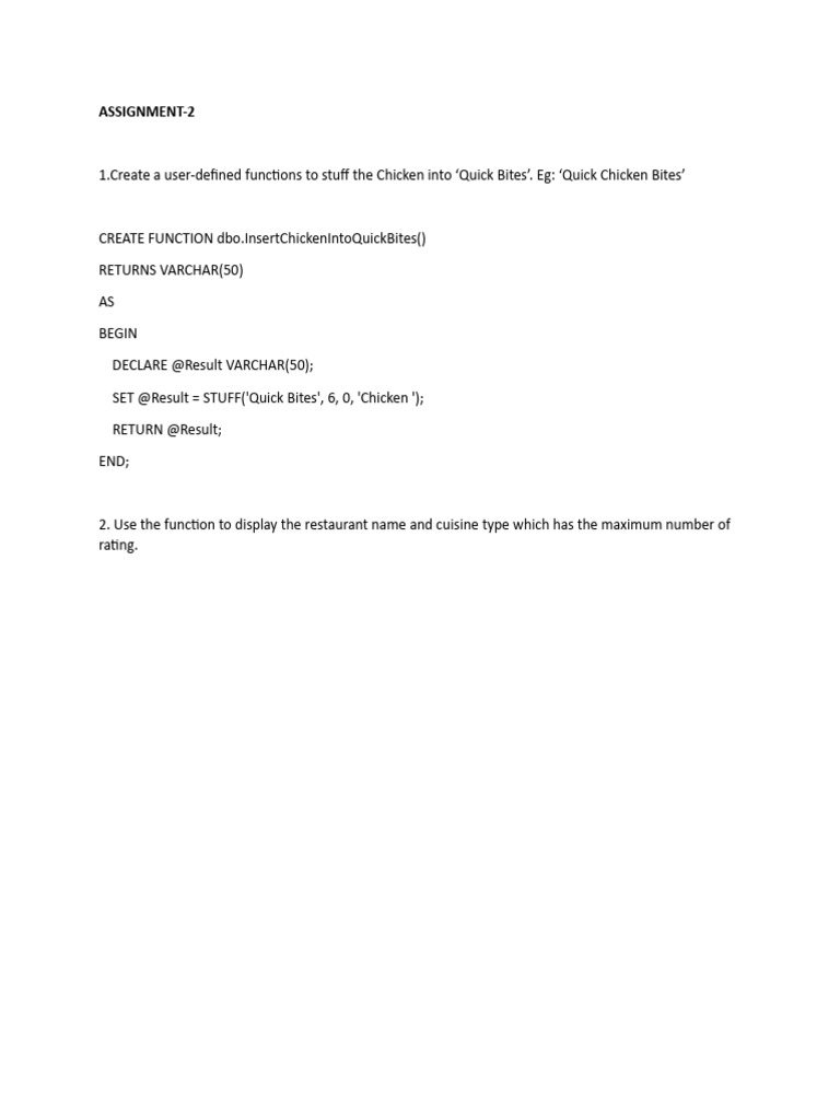 ASSIGNMENT2 SQL | PDF | Computers | Technology & Engineering