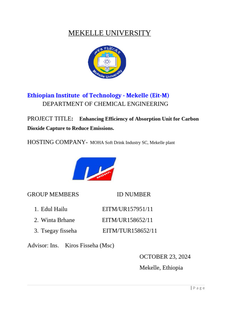 Moha Finalized Report | PDF | Carbon Dioxide | Water