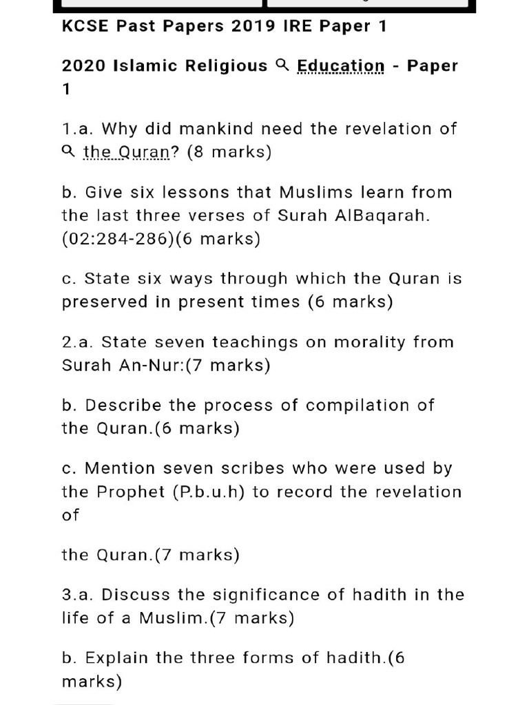 2020 - IRE - Pp1 Qns | PDF
