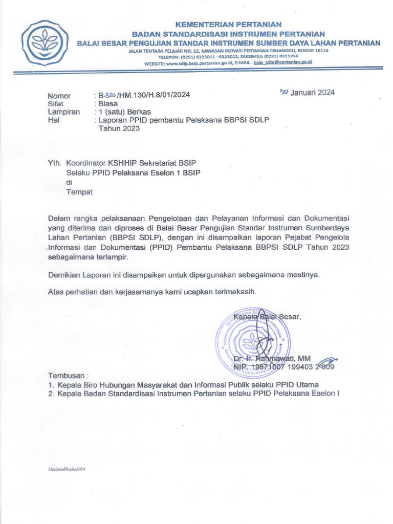 Laporan Tahunan BBPSI SDLP 2023 | PDF