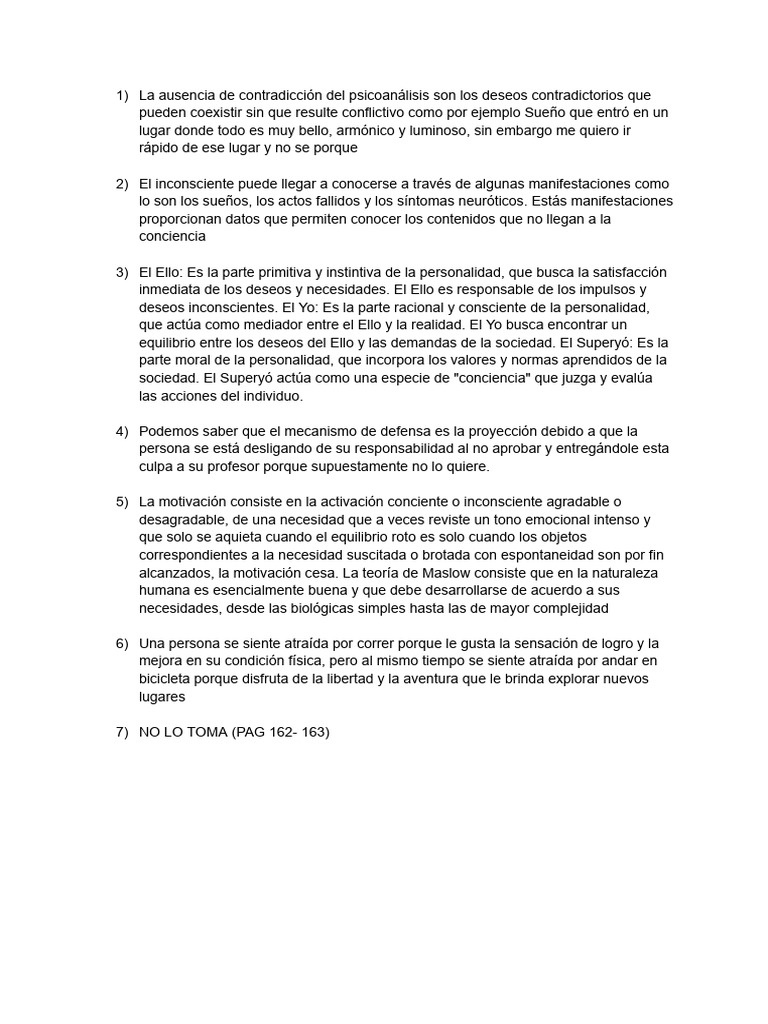 Psicoanálisis: Inconsciente y Motivación | PDF | Filosofía | Relaciones ...